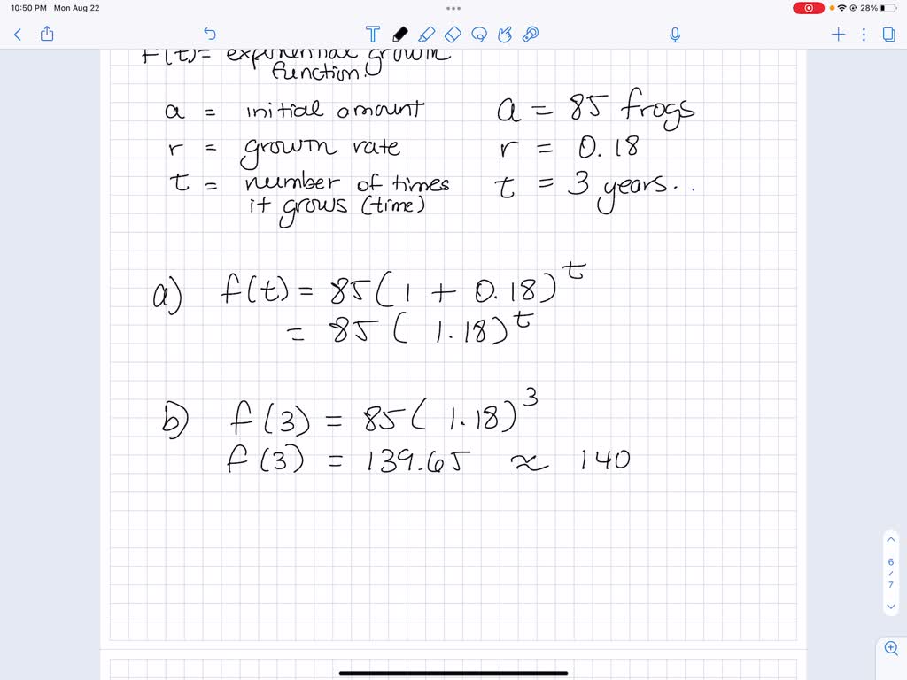SOLVED: These exercises use the population growth model. The frog ...