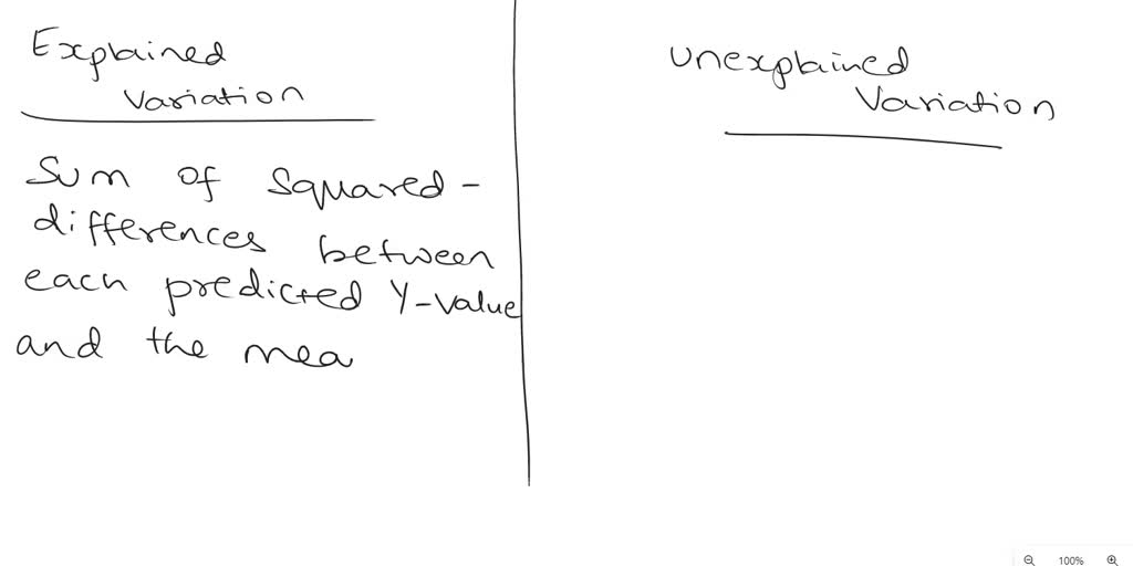 SOLVED: Explained and Unexplained Variation What is the difference between explained variation ...