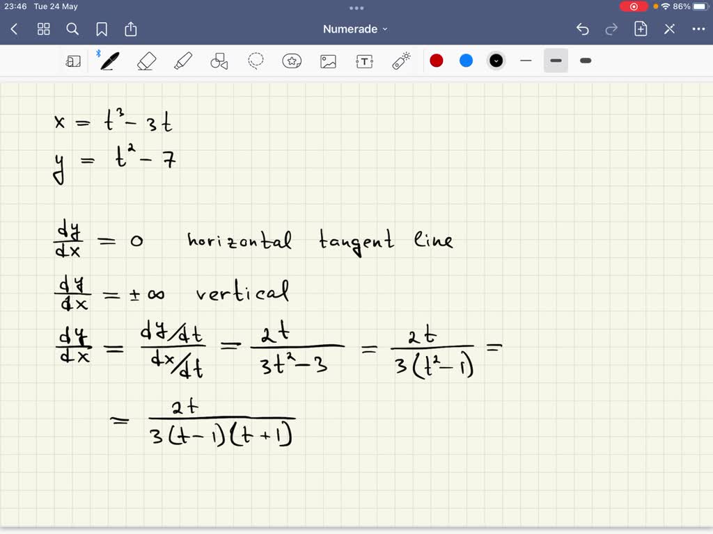 SOLVED: Find the points on the curve where the tangent is horizontal or vertical. If you have a ...