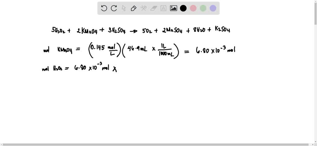 SOLVED: Analysis of H2O2 using KMnO4 titration of hydrogen peroxide ...