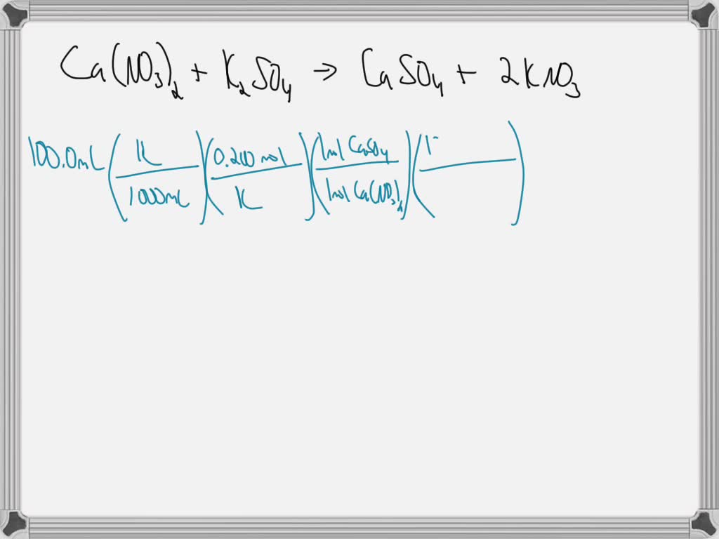 SOLVED: Calculate the mass of the precipitated calcium sulphate in the ...