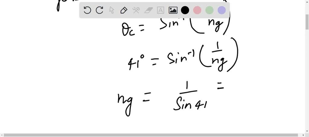 Solved The Critical Angle Of Incidence In A Glass Slab Surrounded By