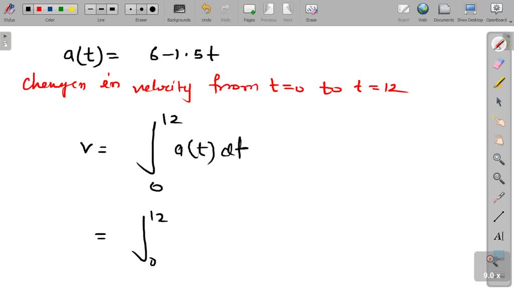 SOLVED: The acceleration, in ft/sec^2, of a truck at time t seconds is ...