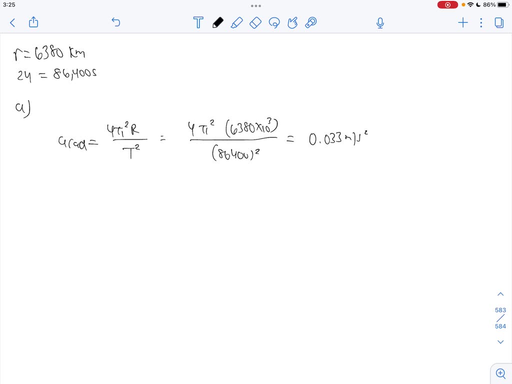 SOLVED: The earth has a radius of 6380 km and turns around once on its axis in 24 h. (a) What is ...