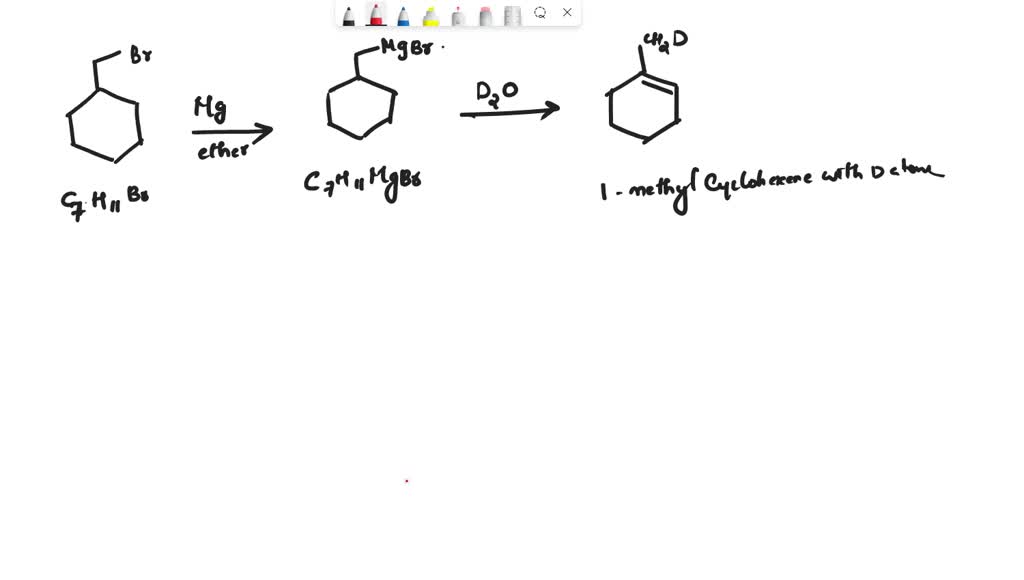 SOLVED: Compound A (C7H11Br) is treated with magnesium in ether to give ...