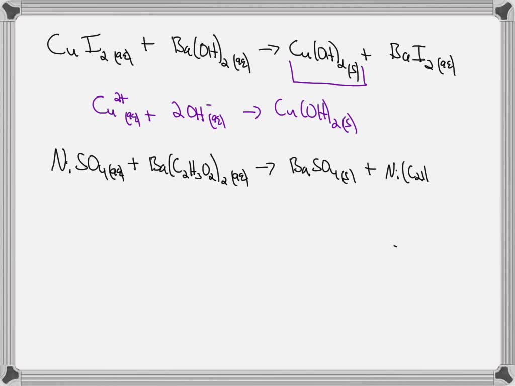 SOLVED: Consider the reaction when aqueous solutions of copper(II ...