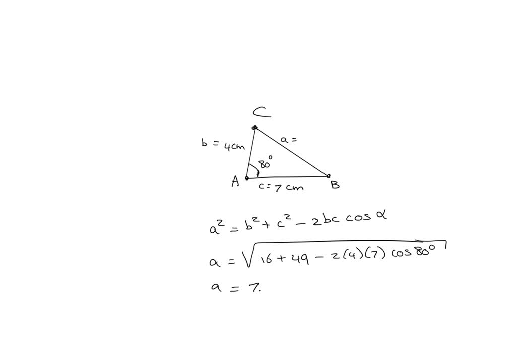 Solve the right-angled triangle ABC' using the information below. AB ...