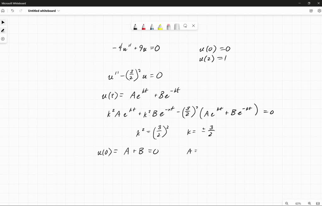 SOLVED: Using central difference approximation, solve the boundary ...