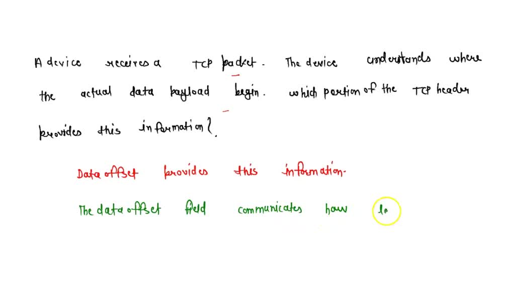 SOLVED: A device receives a Transmission Control Protocol (TCP) packet ...
