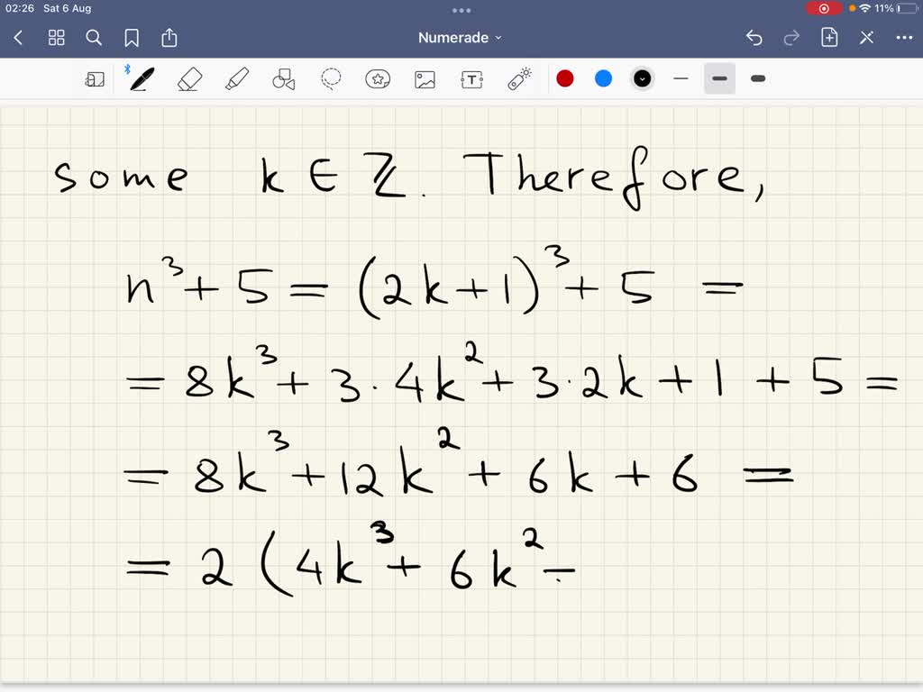 Solved Show That If N Is An Integer And N3 5 Is Odd Then N Is Even 8382