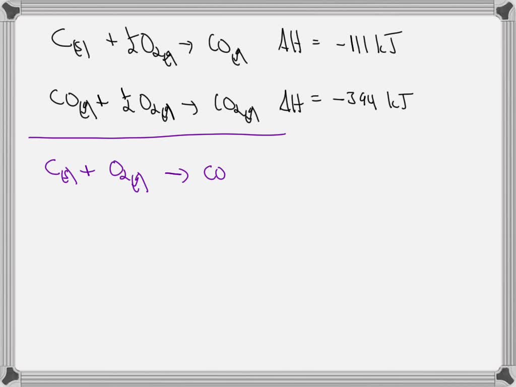 SOLVED: Write a balanced equation for the formation of CO2(g) from C(s ...
