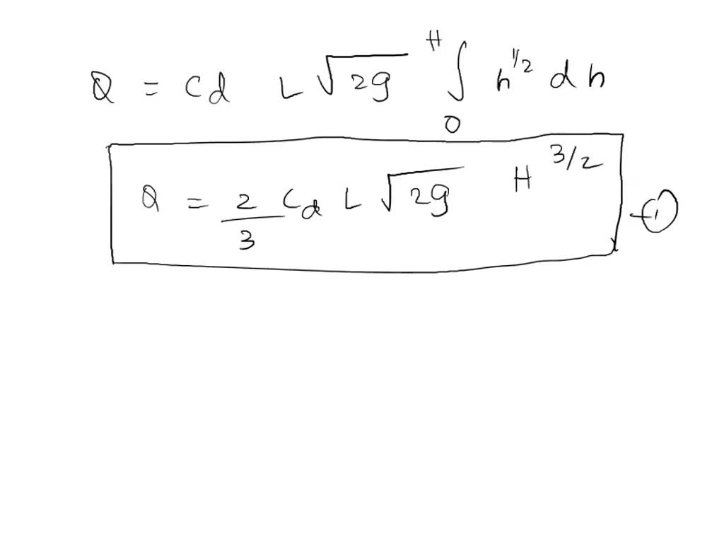 SOLVED: A rectangular, sharp-crested weir with end contractions is 1.6 ...