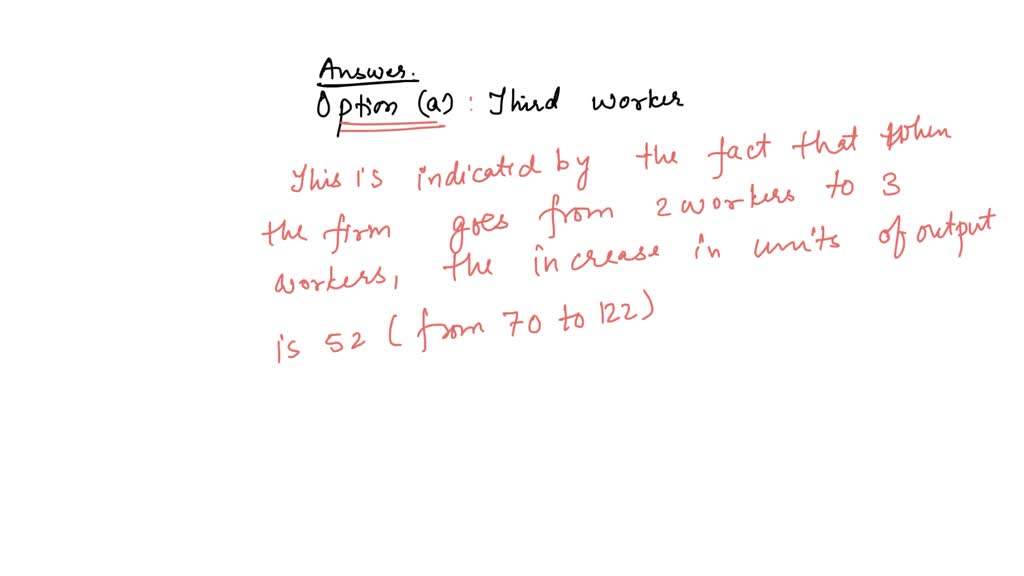 SOLVED: The principle of diminishing returns first occurs when how many ...