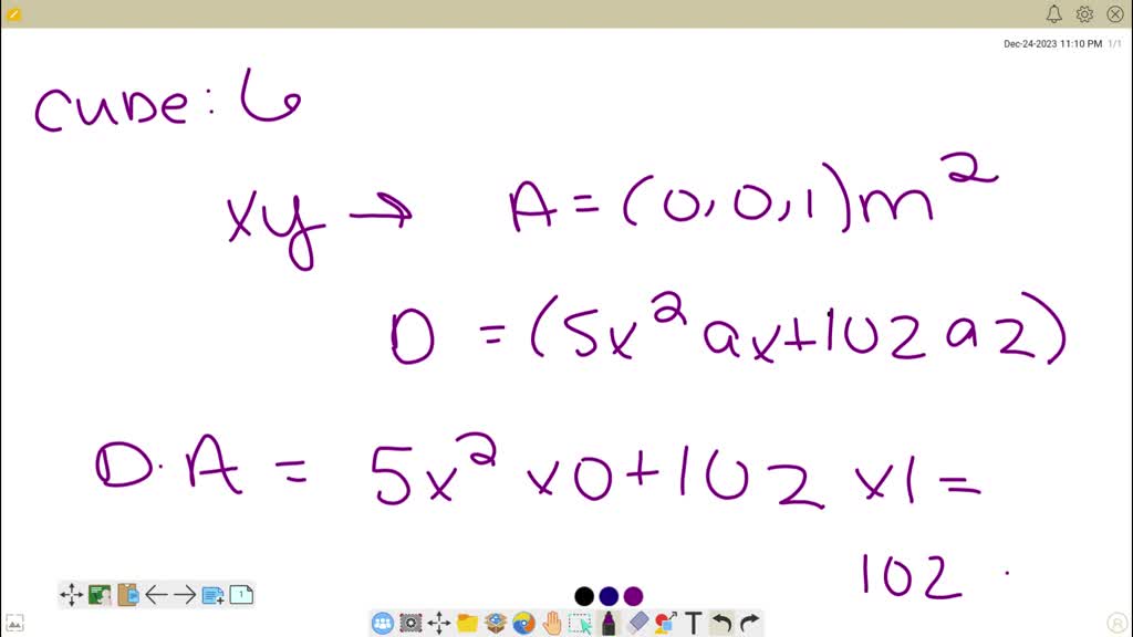 SOLVED: Given that D = 5x^2 ax + 10zaz (C/m^2), find the net outward flux crossing the surfaces ...