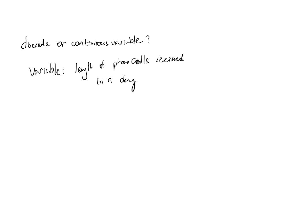 SOLVED: Determine whether the given random variable is discrete or ...