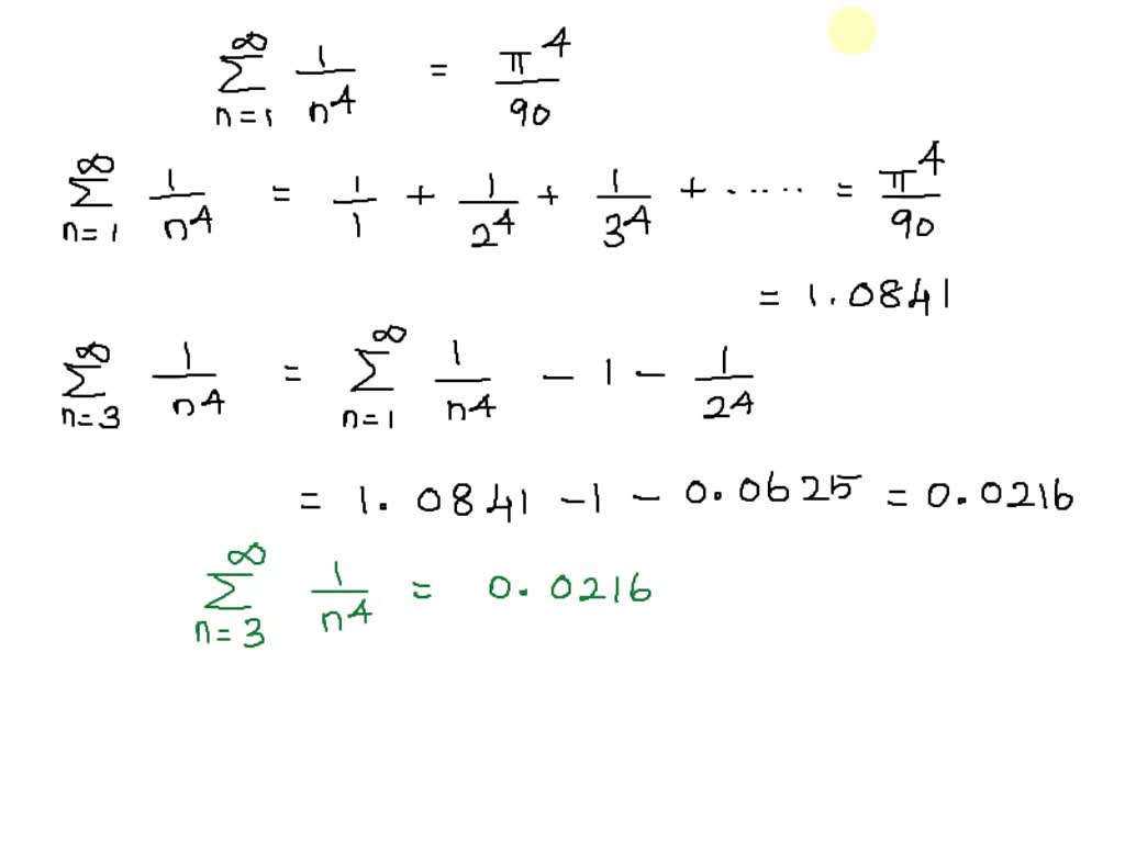 SOLVED: point) Leonhard Euler was able to calculate the exact sum of ...