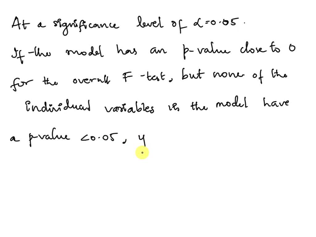SOLVED: For the model y = Bo + B1x + variable, we can perform standard ...