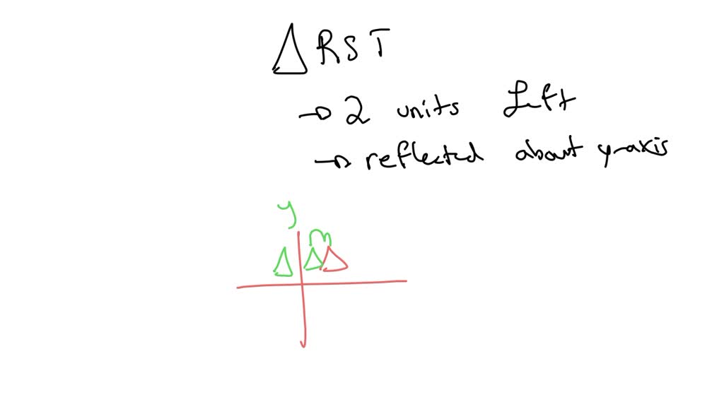 Solved Hurry Please Triangle Rst Is Translated 2 Units Left And Then Reflected Over The Y