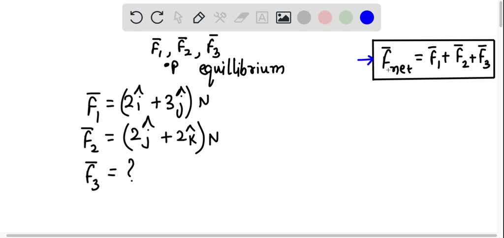 SOLVED: Three forces f1 f2 and f3 are acting on a particle such that ...