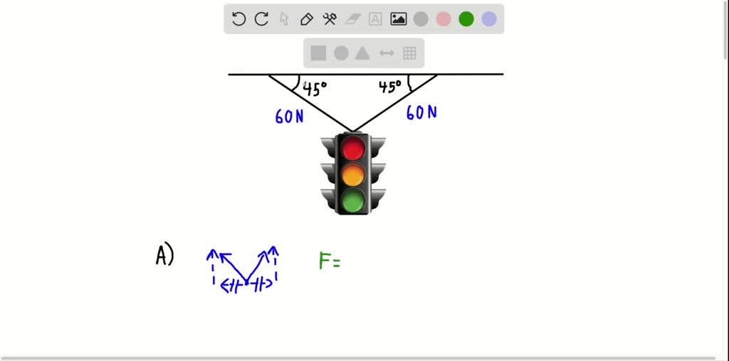 'Determine the moment created by the weight of the traffic light about point O. The dimensions ...