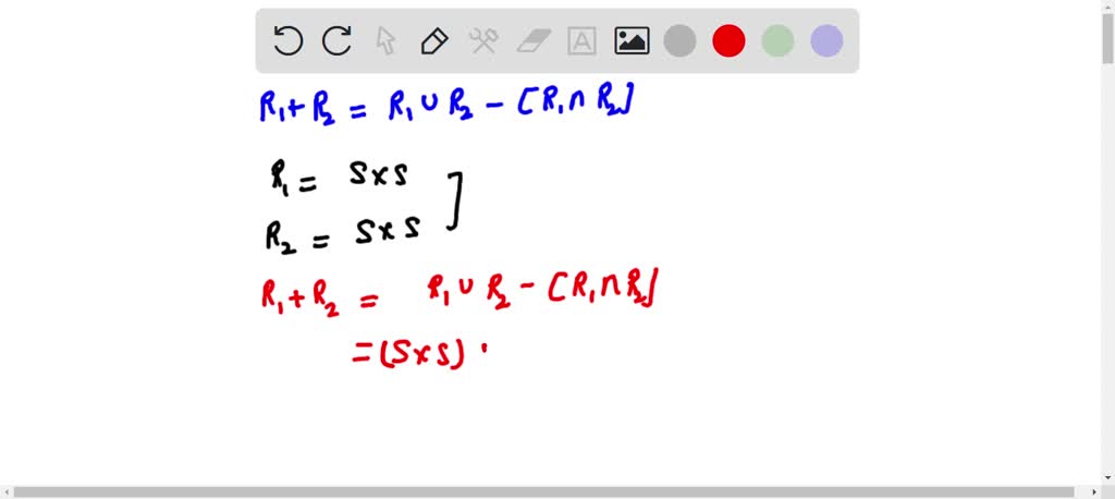 SOLVED: '1 Consider the relation R on Rn defined as follows: For any two vectors V and w in R ...