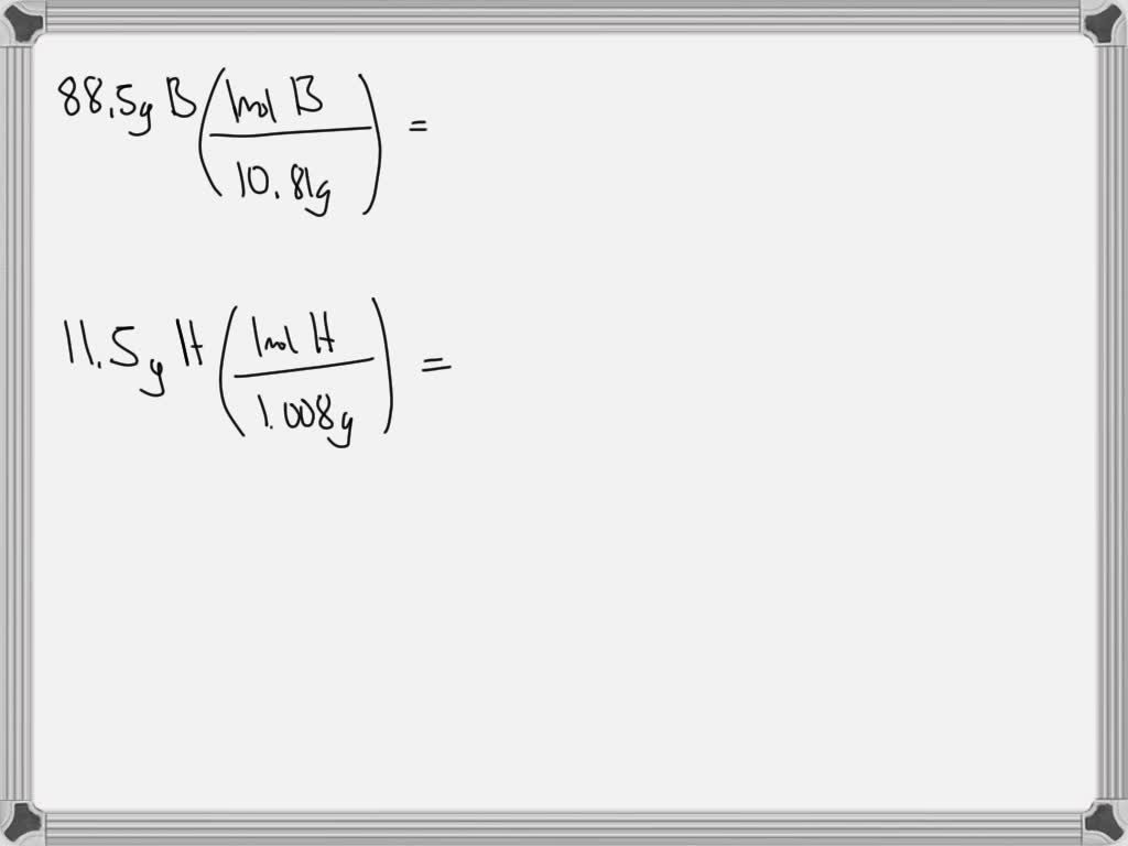 SOLVED: A large family of boron-hydrogen compounds has the general ...