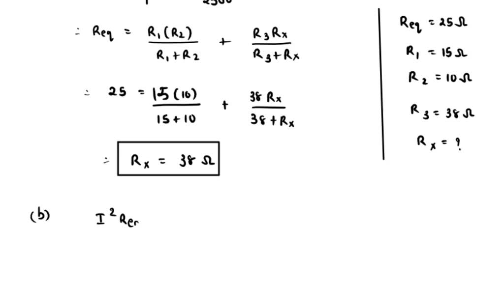 SOLVED: 6. For the circuit shown in Figure, calculate (a) the value of resistor Rx such that the ...