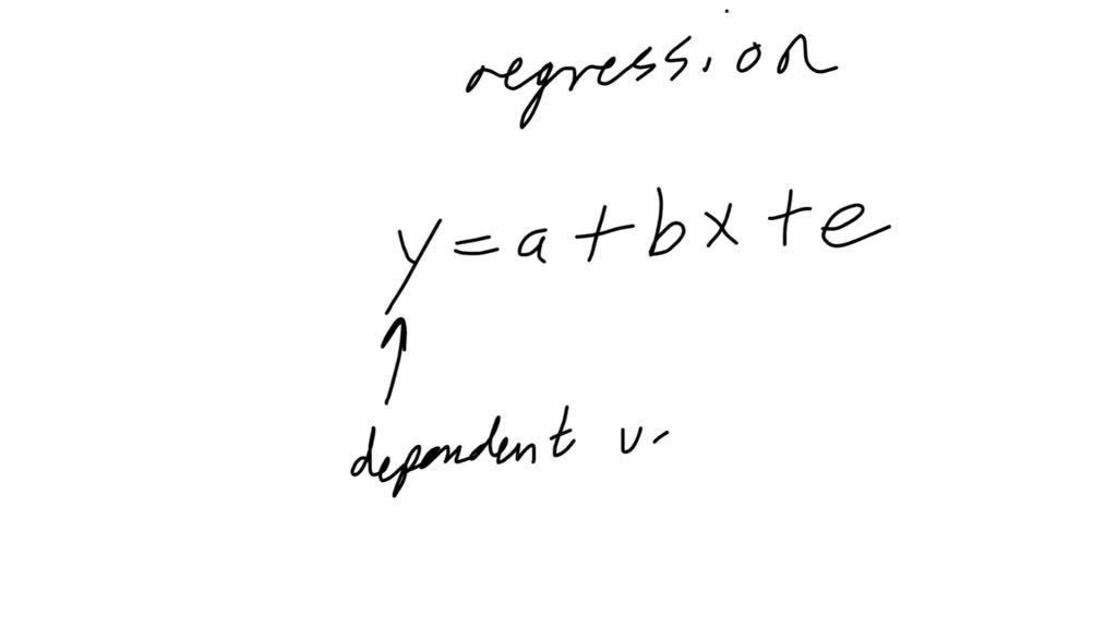 SOLVED: formula of regression equation
