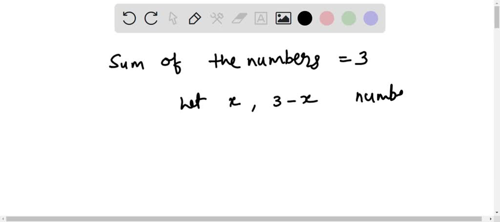SOLVED: The sum of two numbers is 3 . times the larger number plus times the smaller number is ...