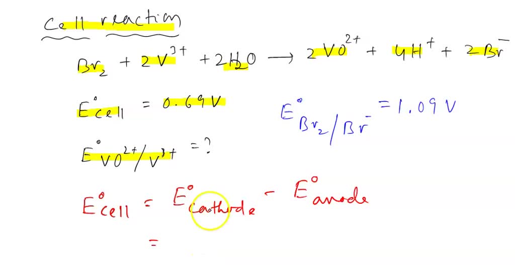 SOLVED: A voltaic cell is based on the following reaction between ...