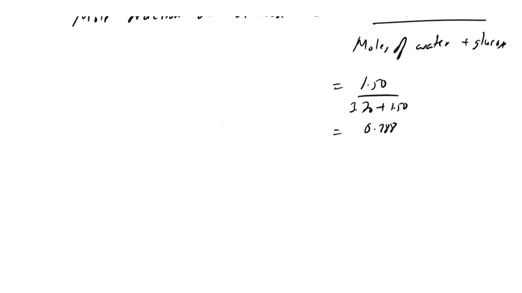 SOLVED: A solution contains 3.05 mol of water and 1.50 mol of ...