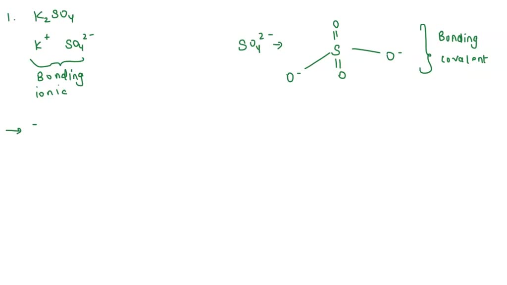 SOLVED: Determine if each of the statements is true or false. 1) K2SO4 contains both polar ...
