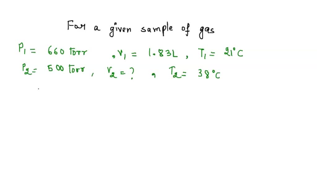 SOLVED: A sample of gas collected at 21.0 degrees Celsius and a ...