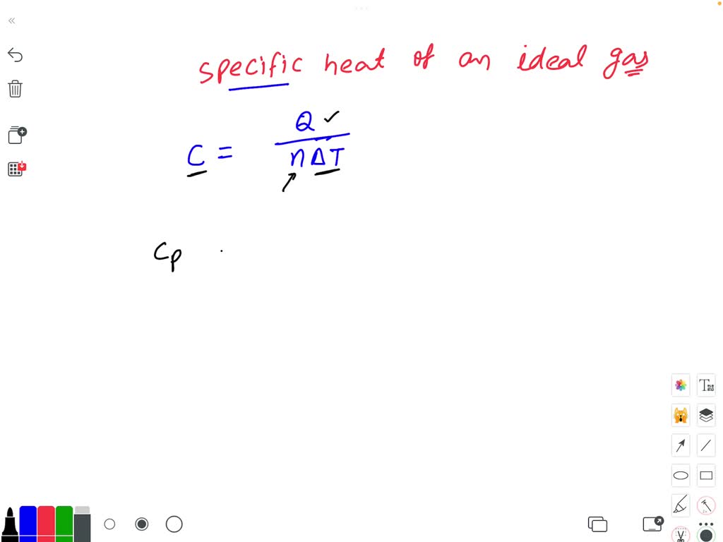SOLVED: Heats of an Ideal Gas Specific 18.5 Monatomic Gas Ideal = C, 3 ...