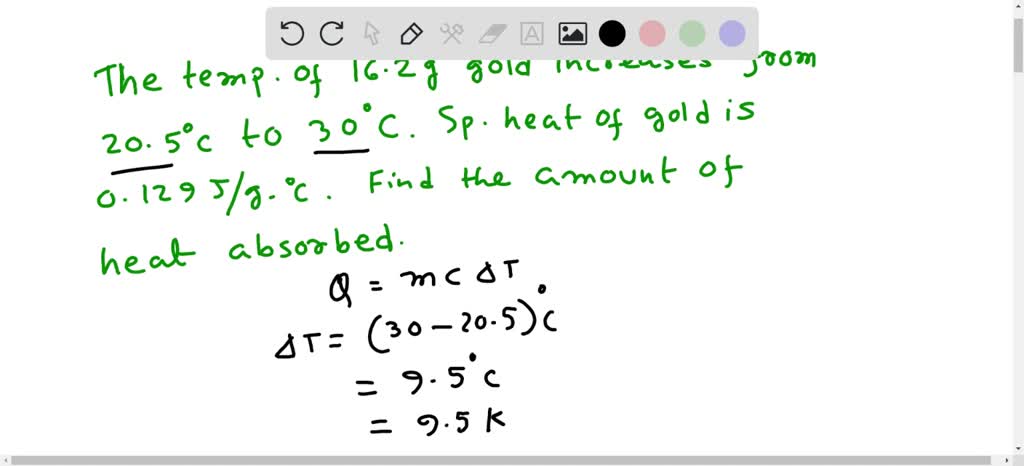 SOLVED: The temperature of a 16.2g sample of gold increases from 20.5Â ...