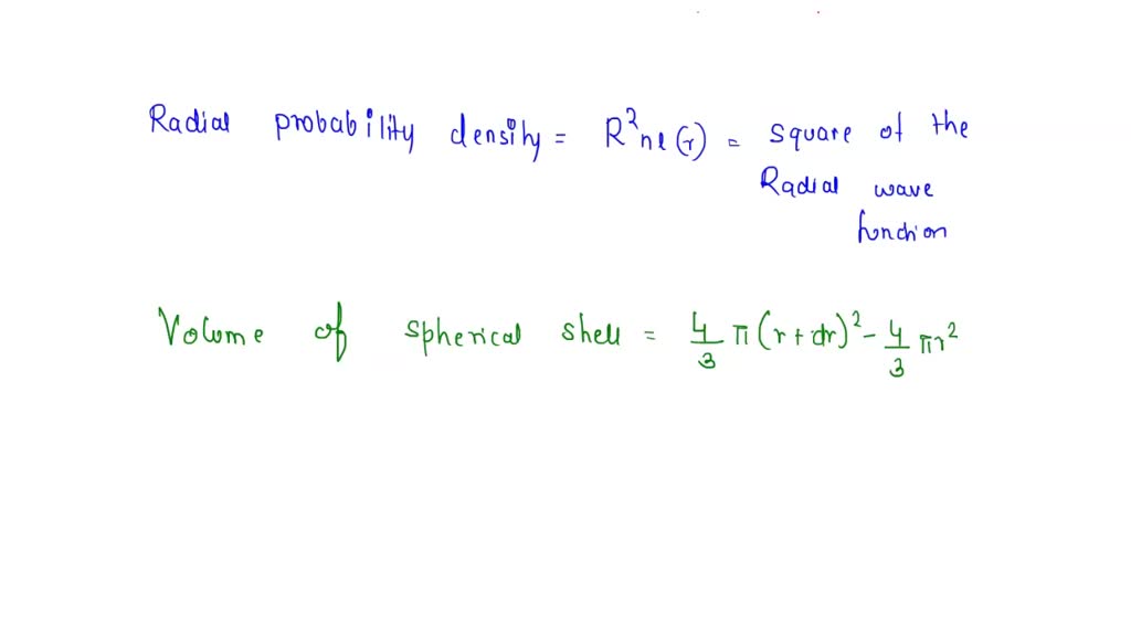 SOLVED: I) (5.0 pints) Solve the radlial probability problem for the 3p ...