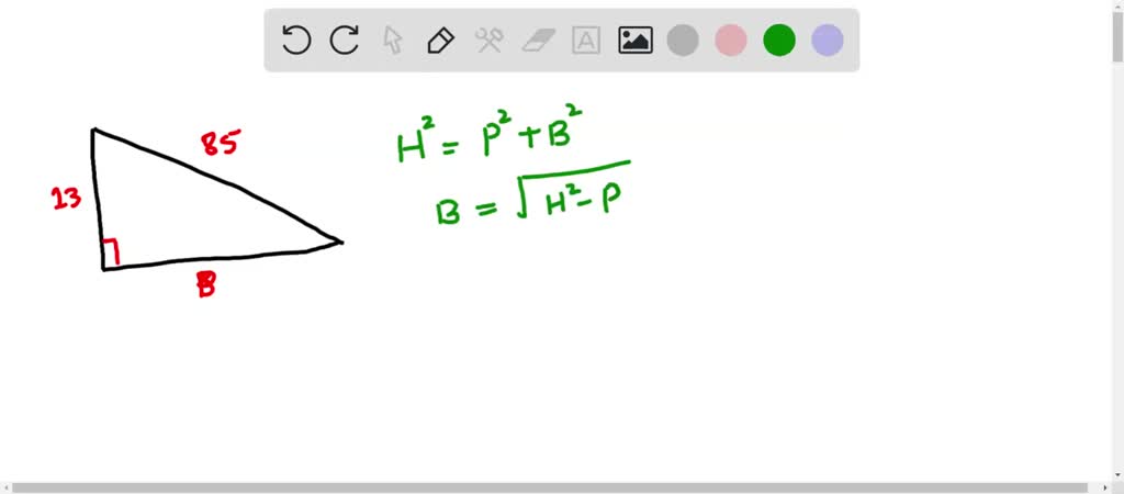 SOLVED: The Pythagorean Theorem Find the length of the leg x of the ...