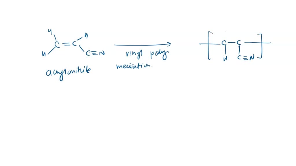 SOLVED: (a) Draw an 8-mer (repeating unit) of polyacrylonitrile ...