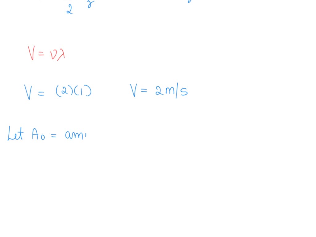 SOLVED: Example Transverse wave described by equation y = 0.1sin(27Ï€x ...