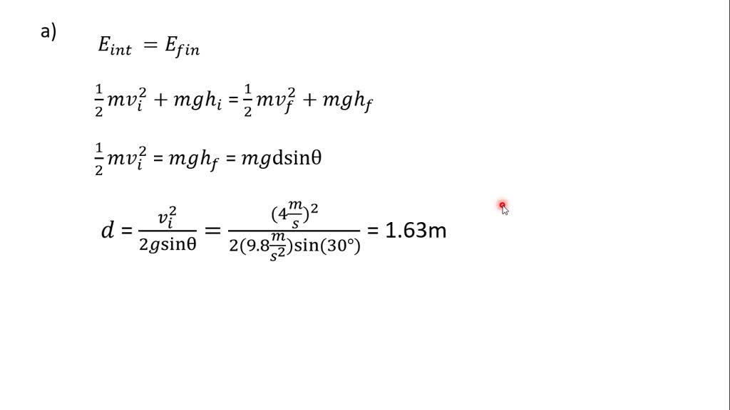 SOLVED: 1) a block slides down a frictionless inclined ramp. if the ramp angle is 40.0 degrees ...