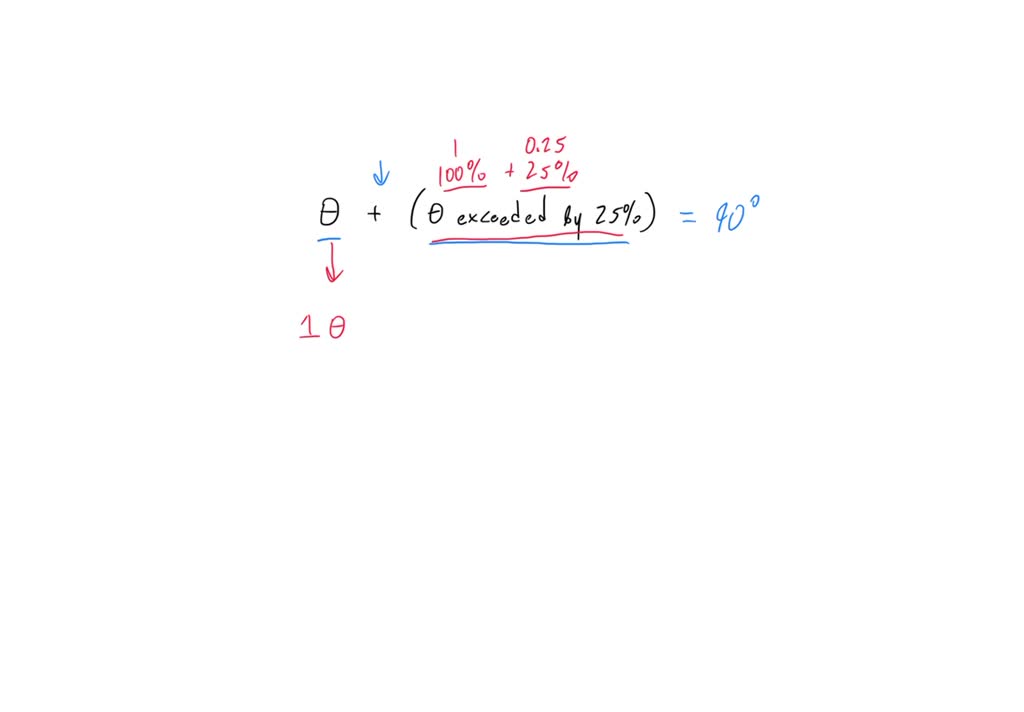 SOLVED: The measurement of the complement of an angle exceeds the measure of the angle by 25% ...