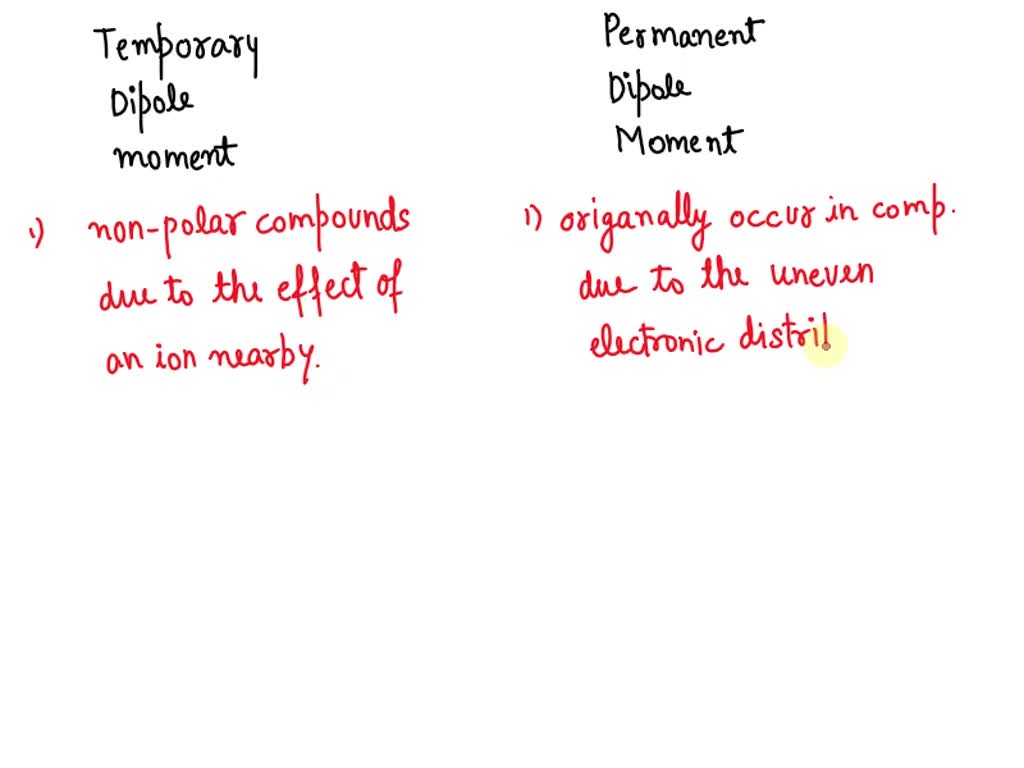 SOLVED: Explain the difference between a temporary dipole and a ...