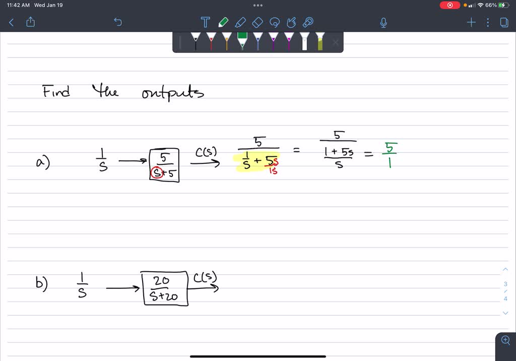 SOLVED: 2 Find the output response e(t) for each of the systems shown in Figure P4.1. Also, find ...