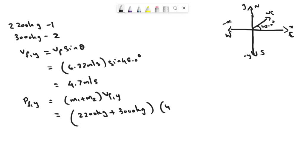 SOLVED: A 2,200-kg car moving east at 10.0 m/s collides with a 3,000-kg ...