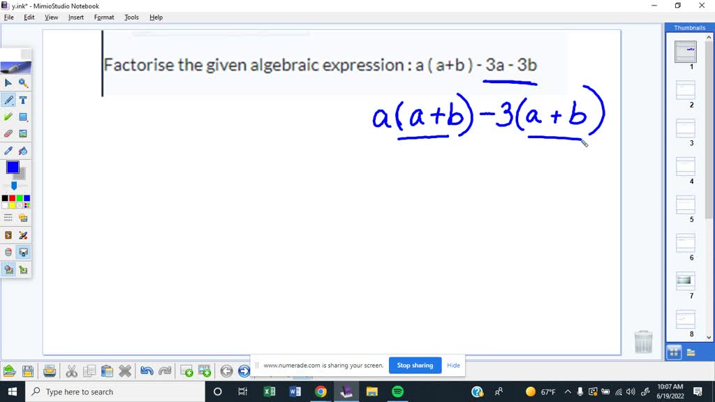 Solved: Factorise: (x + Y) (3a – B) – (2x – 3y) (3a – B) Using