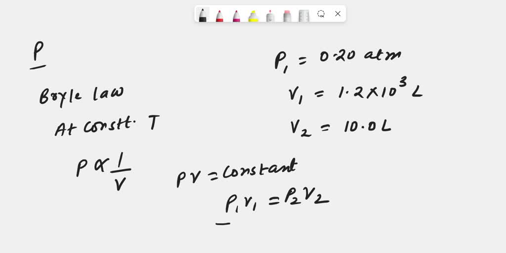 SOLVED: Atmospheric pressure on the peak of Kilimanjaro can be as low as 0.20 atm. If the volume ...