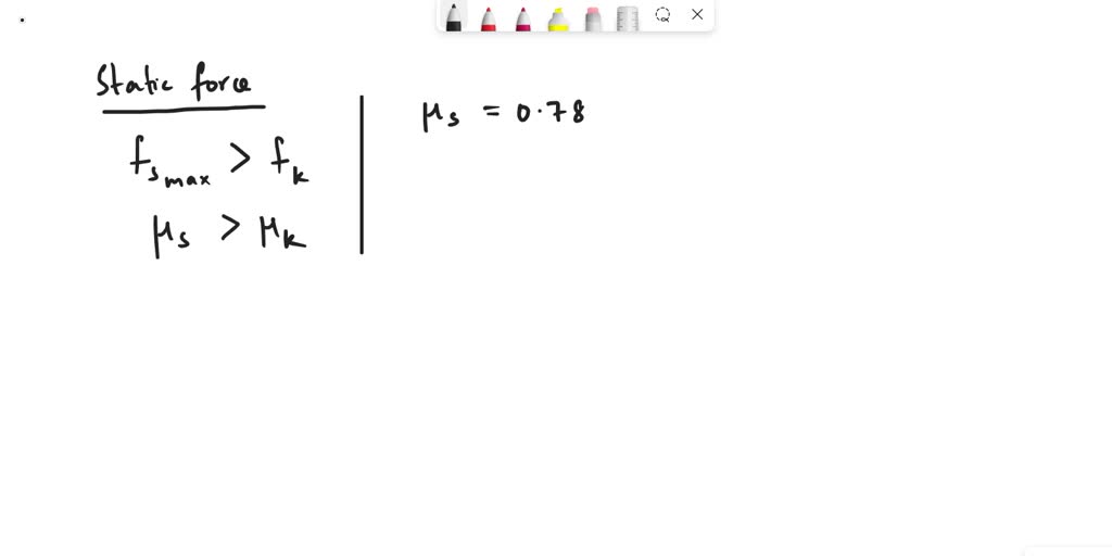 Solved The Coefficient Of Static Friction Between Hard Rubber And