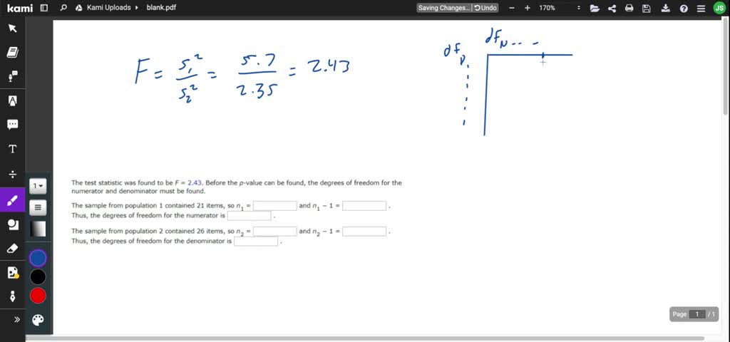 SOLVED: Hypothesis test comparing two population variances uses the F ...