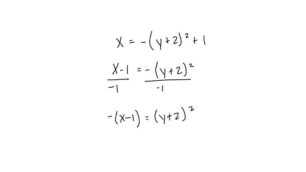 SOLVED: The equation of a horizontal parabola is given. For each ...