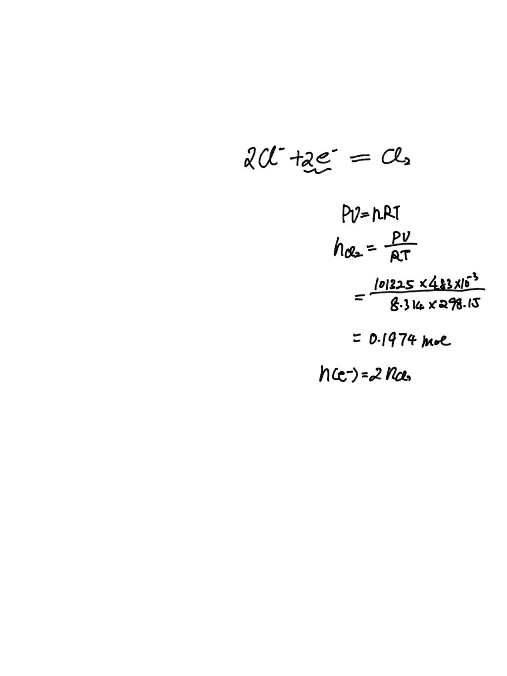 SOLVED: Electrolysis A constant current is passed through an ...